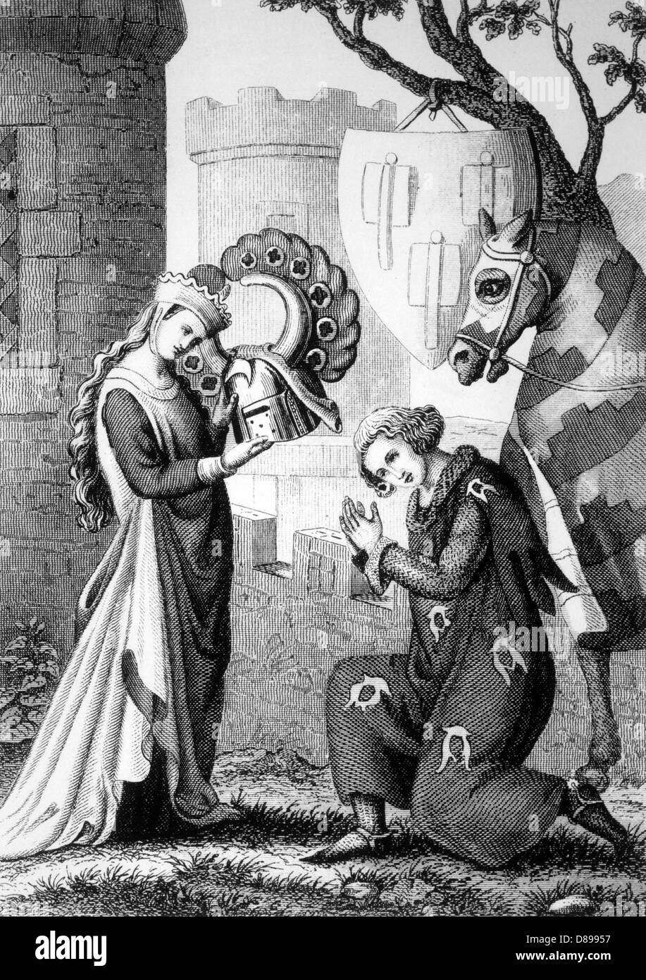 Chivalry knight Black and White Stock Photos & Images - Alamy