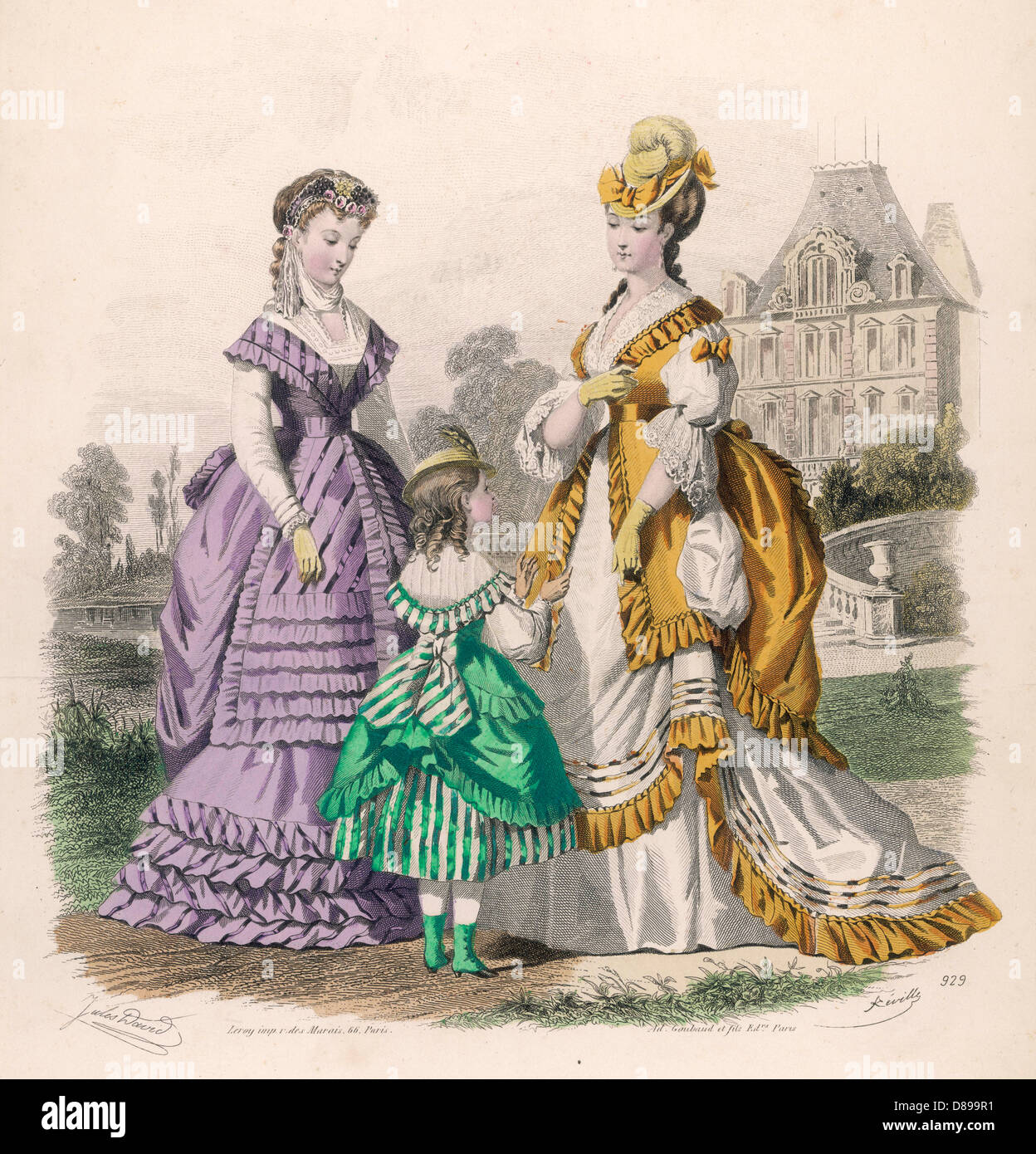 Costume July 1869 Stock Photo - Alamy