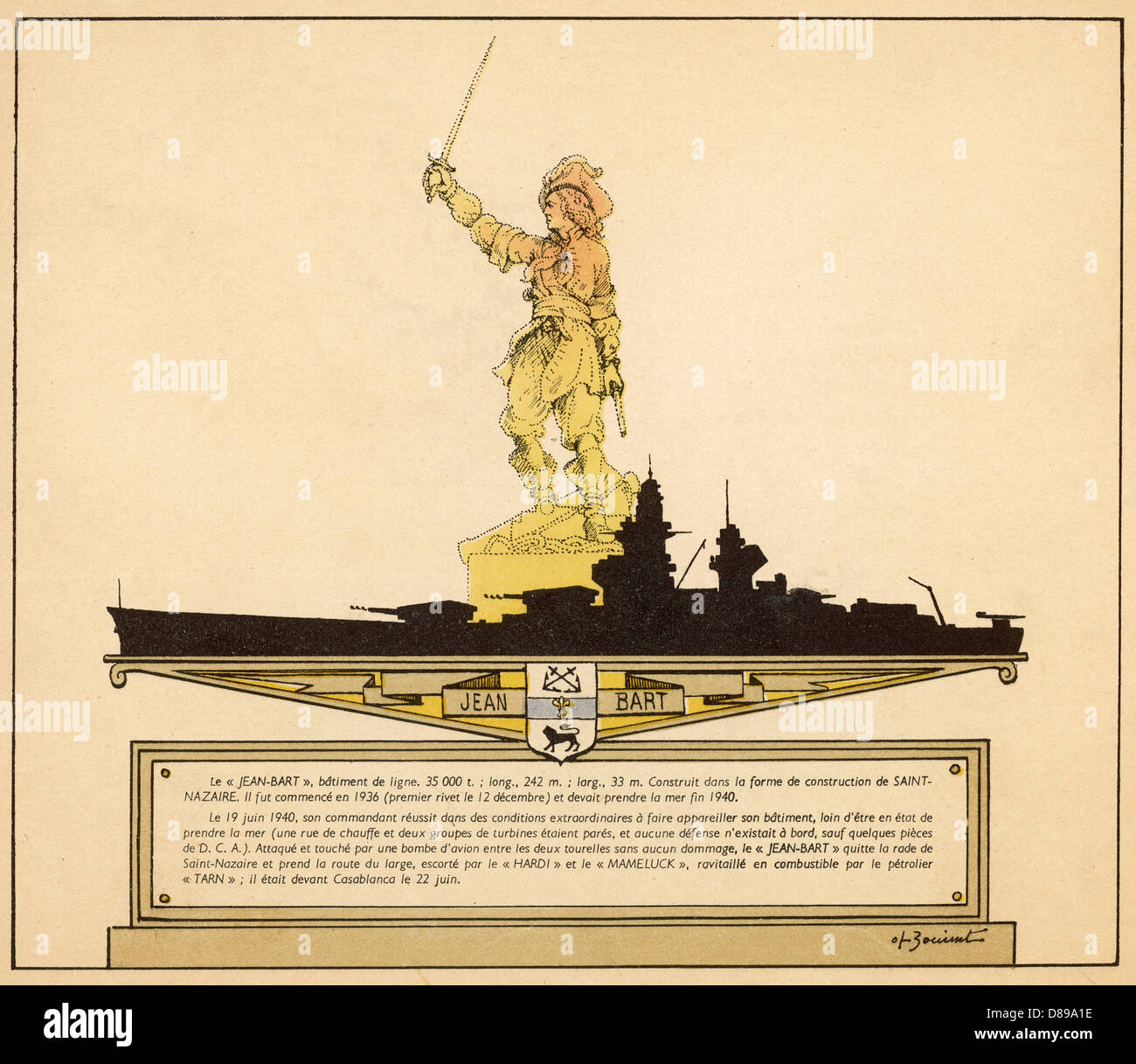 JEAN BART WARSHIP Stock Photo - Alamy