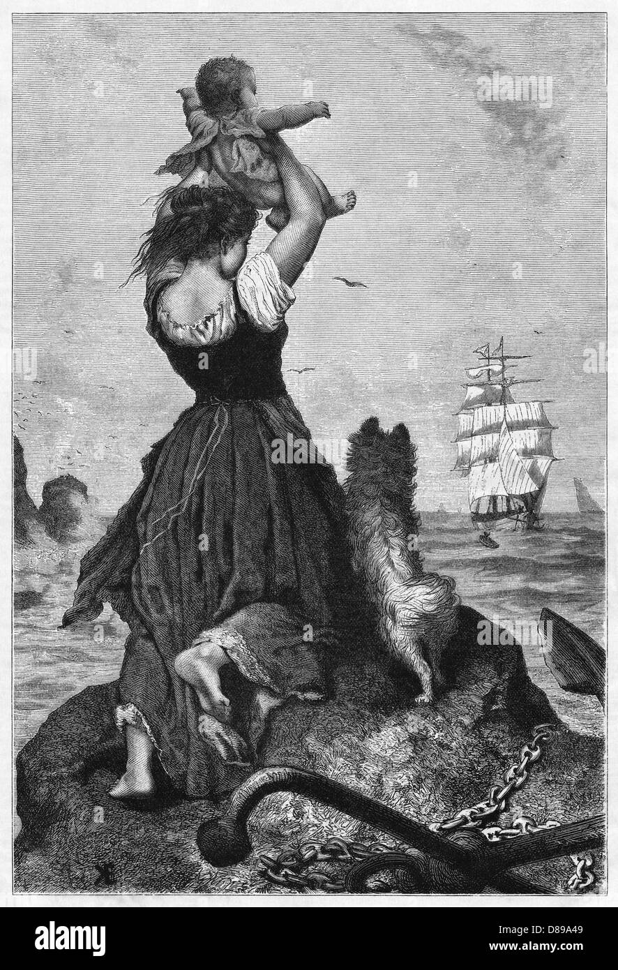 Sailors family Black and White Stock Photos & Images - Alamy