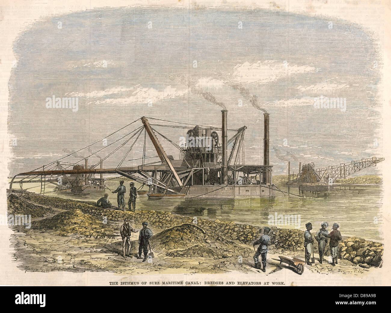 Suez canal construction 1869 hi-res stock photography and images - Alamy