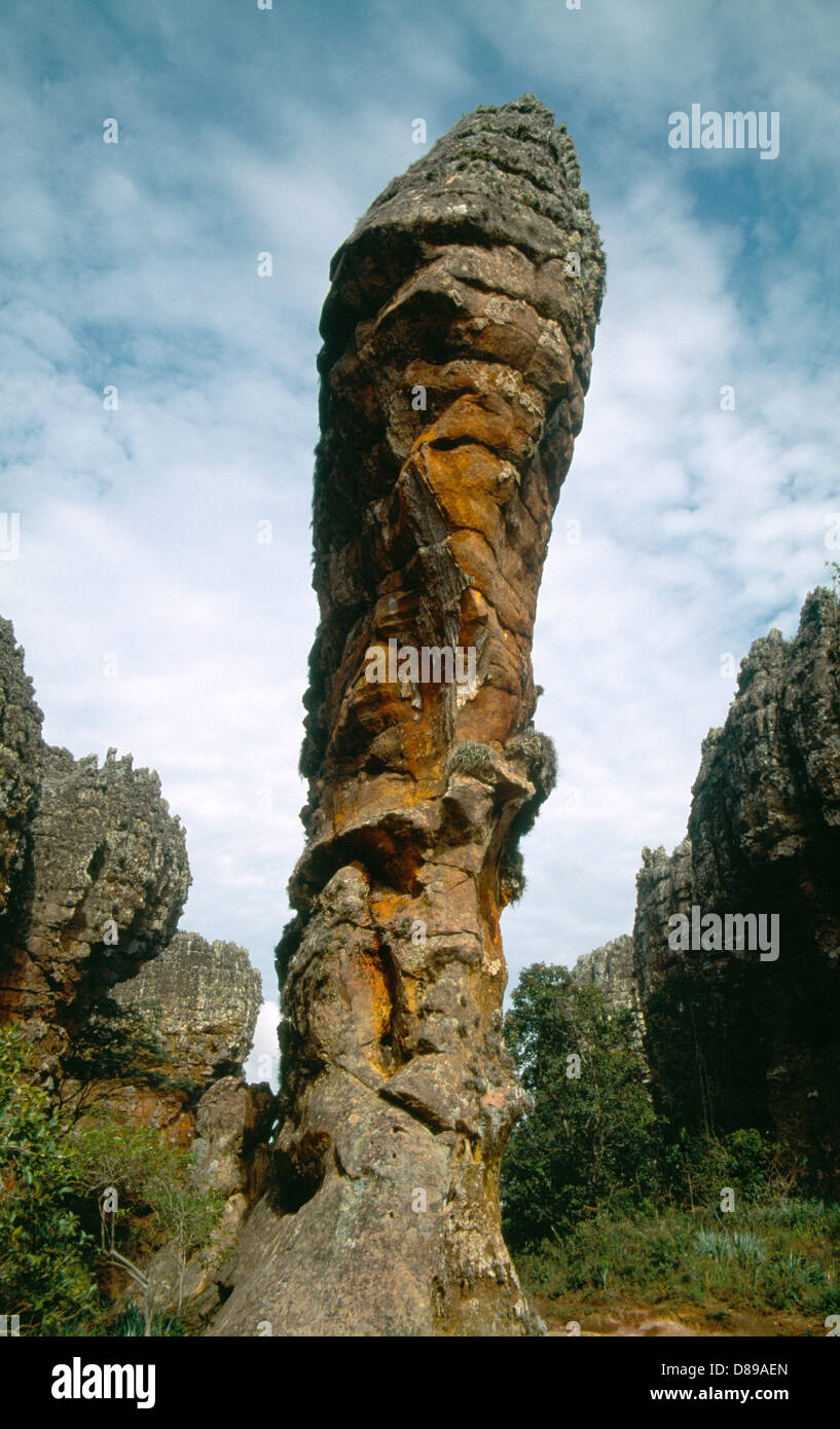 Paraa Brazil Parque Estadual de Vila Velha Rock Formations Stock Photo ...