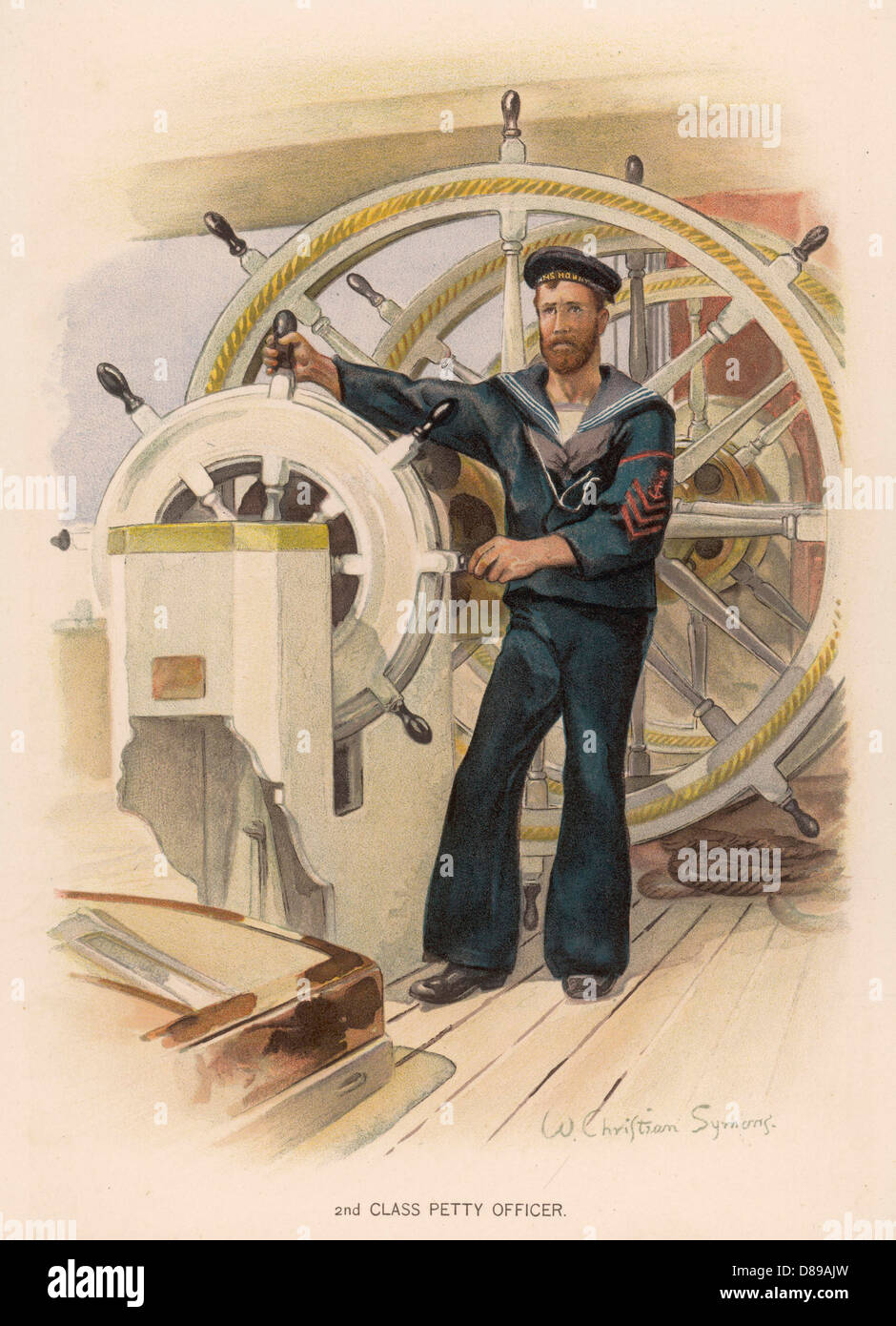 Royal Navy Helmsman Stock Photo - Alamy