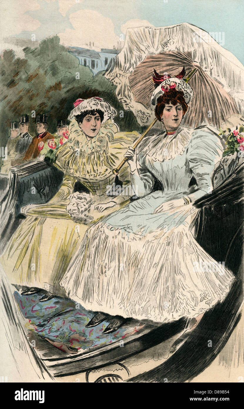 Carriage Costume 1897 Stock Photo - Alamy