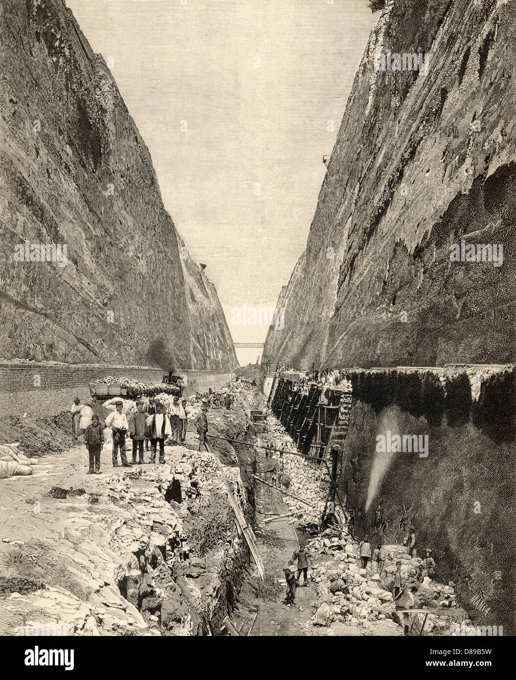 Digging Corinth Canal Stock Photo - Alamy
