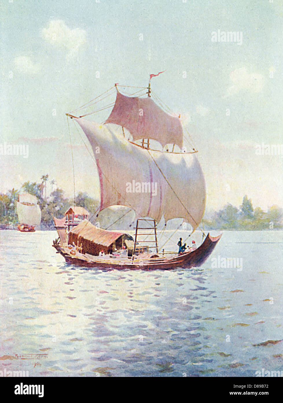 Burmese River Boat Stock Photo - Alamy