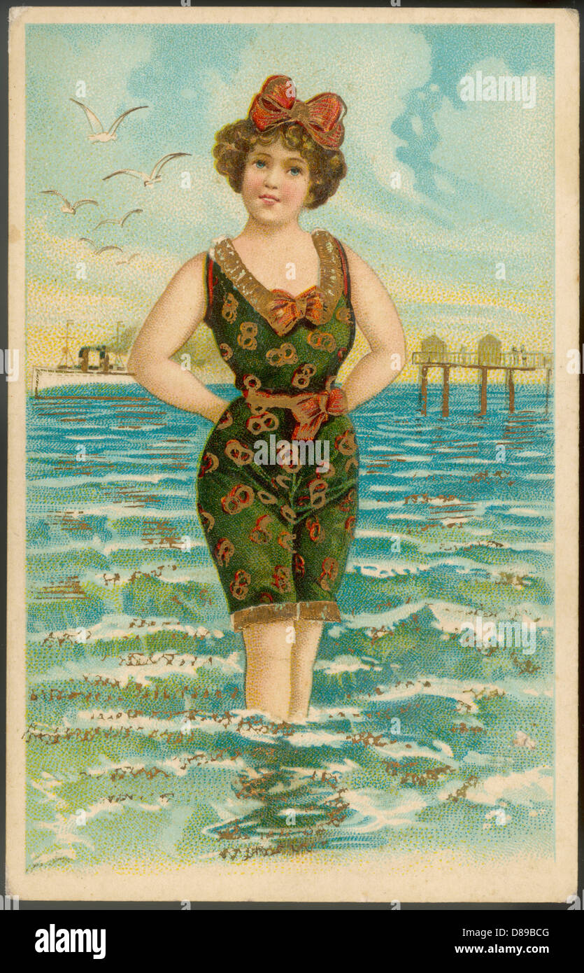 BATHING BEAUTY C1900 Stock Photo - Alamy