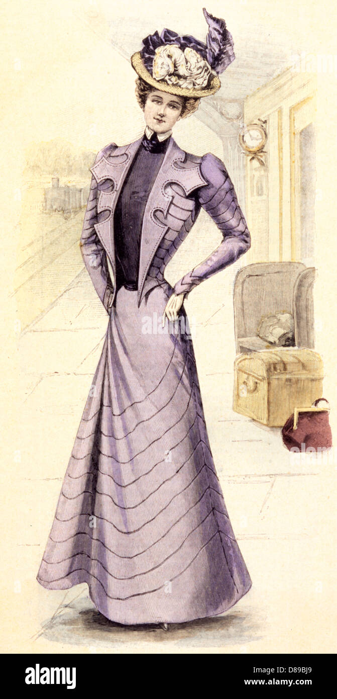 Promenade Dress 1899 Stock Photo - Alamy