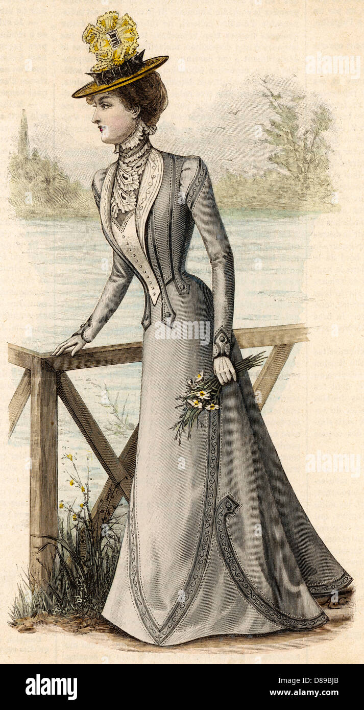 Promenade Dress 1899 Stock Photo - Alamy