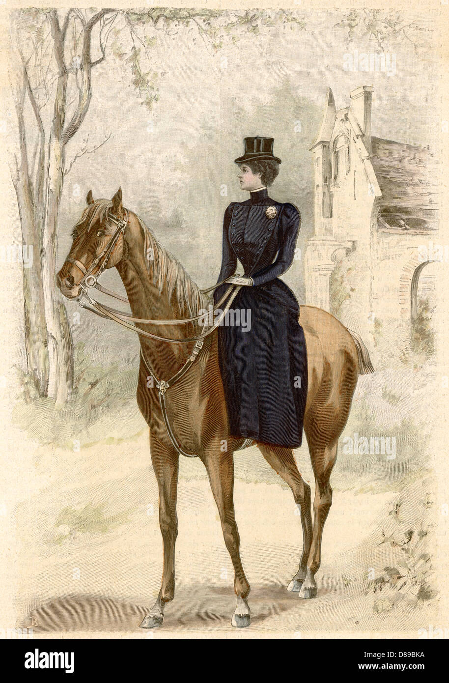 Riding Habit 1899 Stock Photo - Alamy