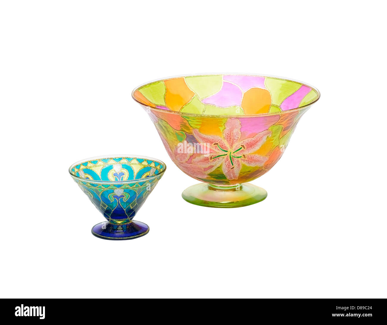 Beautiful painting stained glass bowls for decorate your home Stock ...