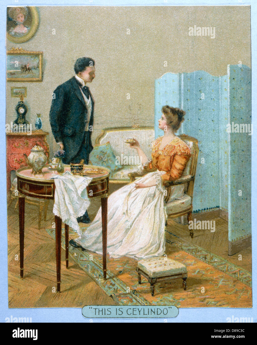 SOCIAL/TEA FOR TWO C1900 Stock Photo - Alamy