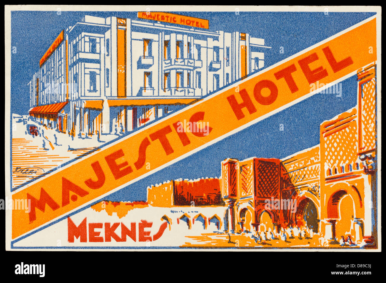 LABEL MEKNES HOTEL Stock Photo - Alamy