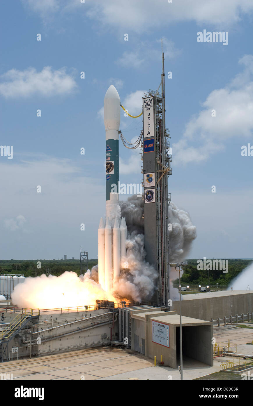 Delta II Heavy ignitation with GLAST Stock Photo - Alamy