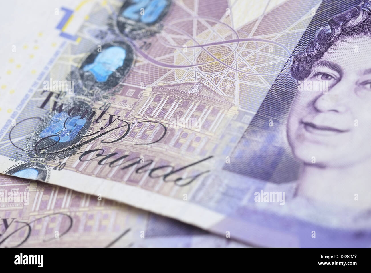 A close up of a twenty pound note Stock Photo - Alamy
