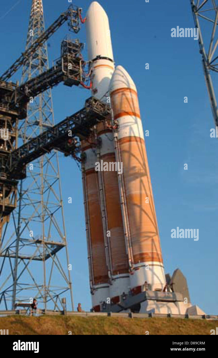 The Delta IV Heavy rocket, a powerful vehicle used for launching heavy ...