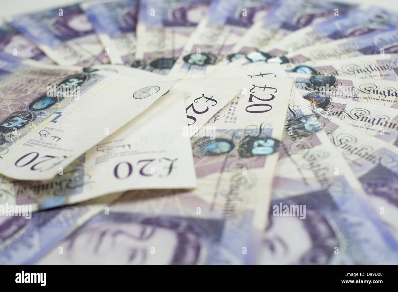 Twenty pound notes from the bank of England Stock Photo - Alamy
