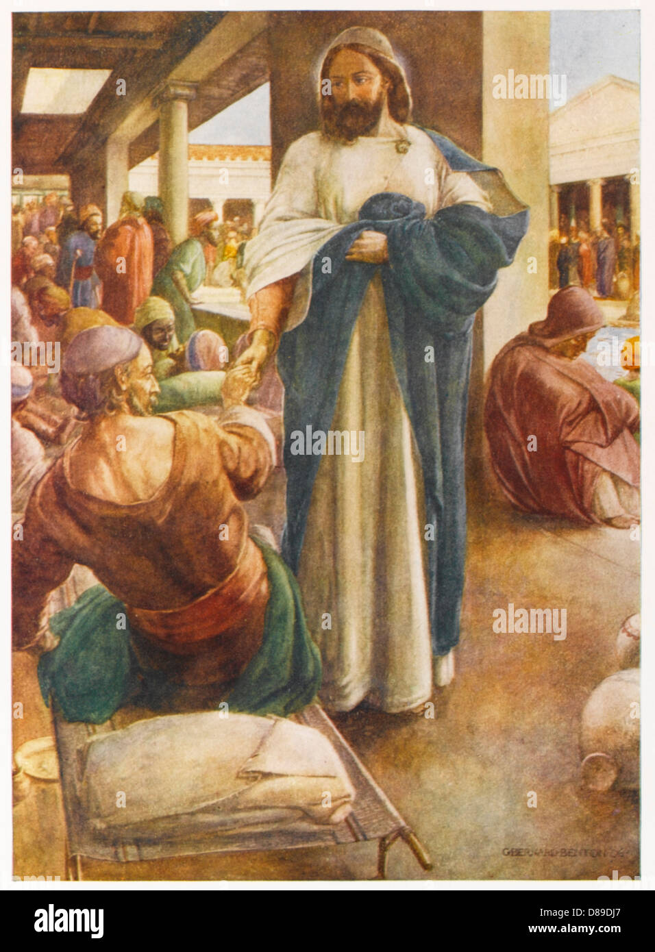 JESUS AT BETHESDA Stock Photo - Alamy