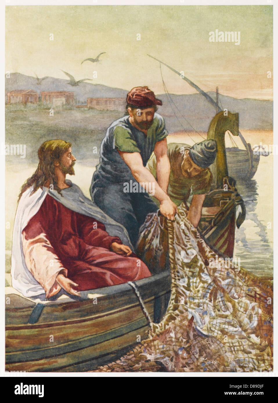 JESUS AND FISHES Stock Photo - Alamy