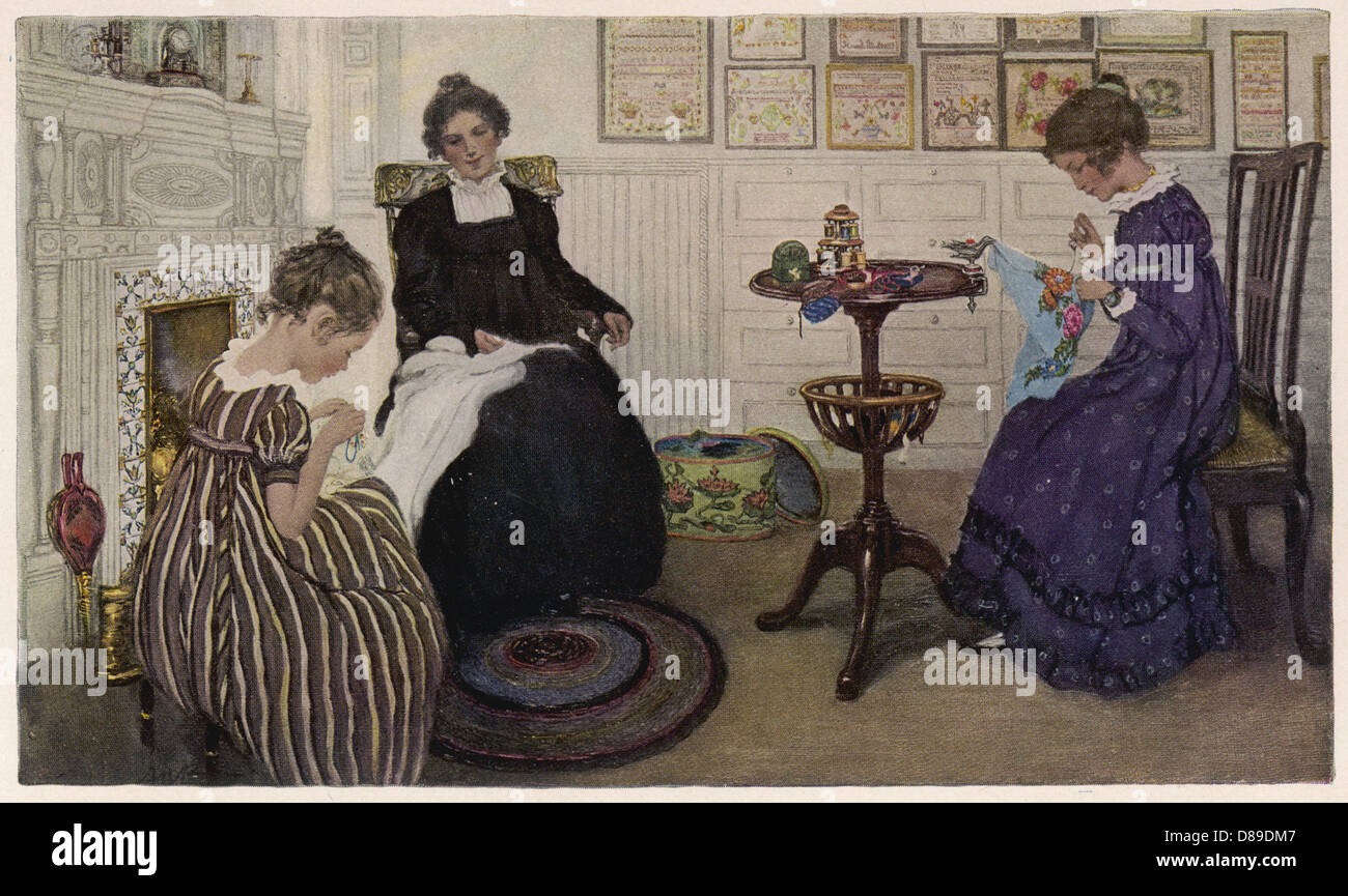 Early sewing hi-res stock photography and images - Alamy