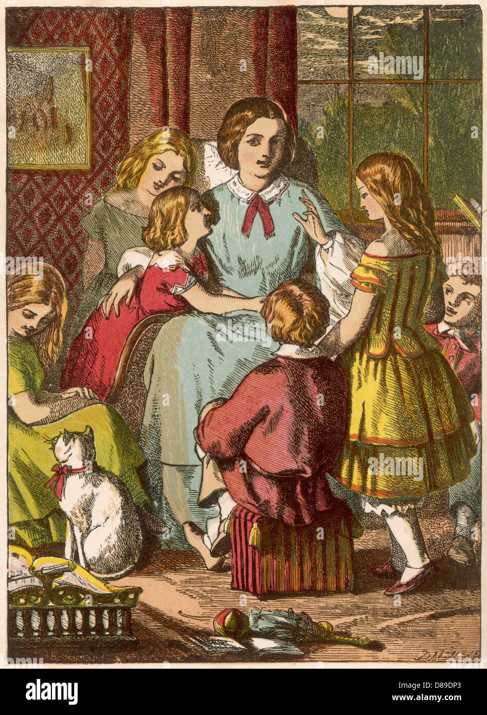 Children fireside story hi-res stock photography and images - Alamy