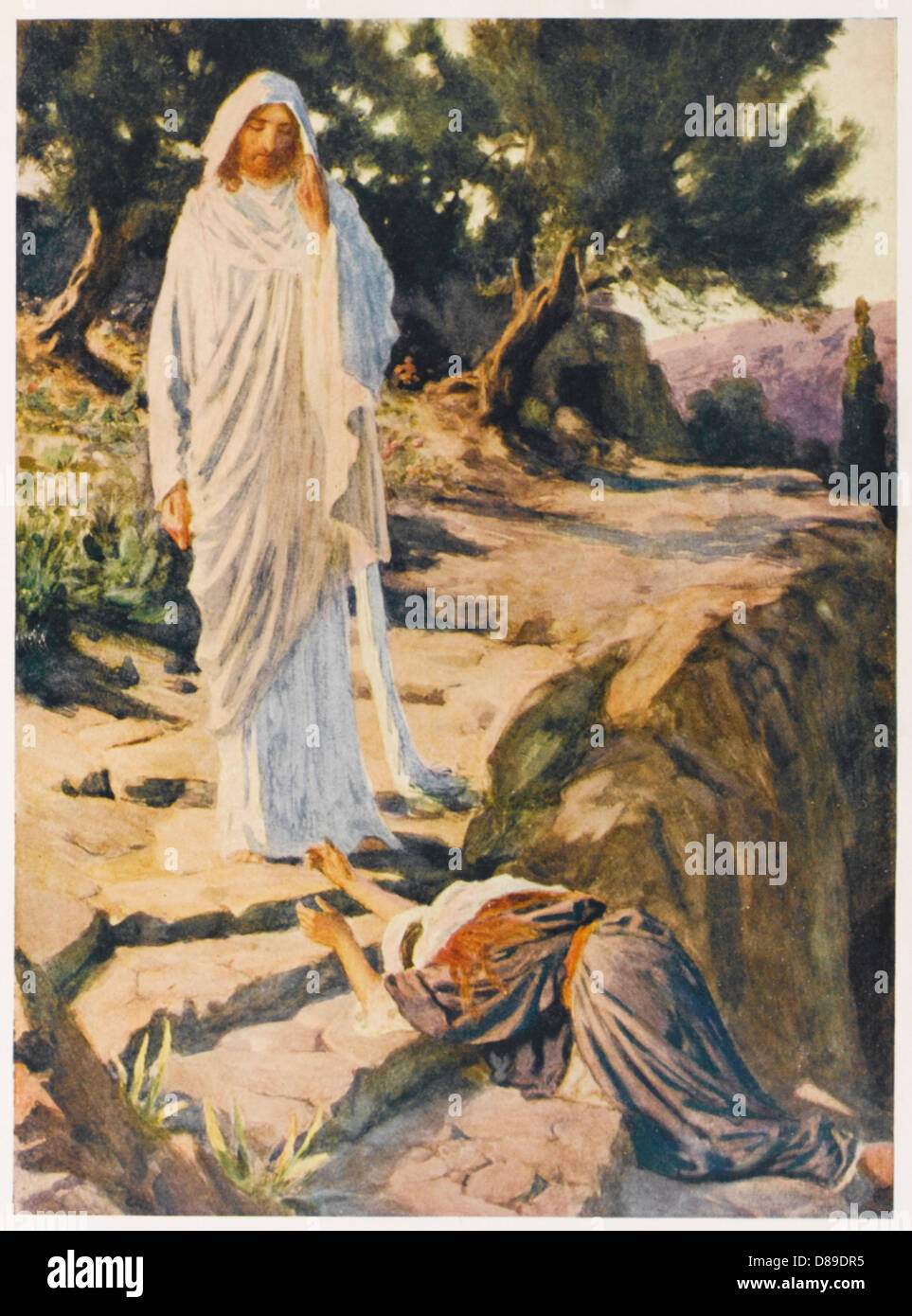 Mary Magdalen sees Jesus Stock Photo - Alamy