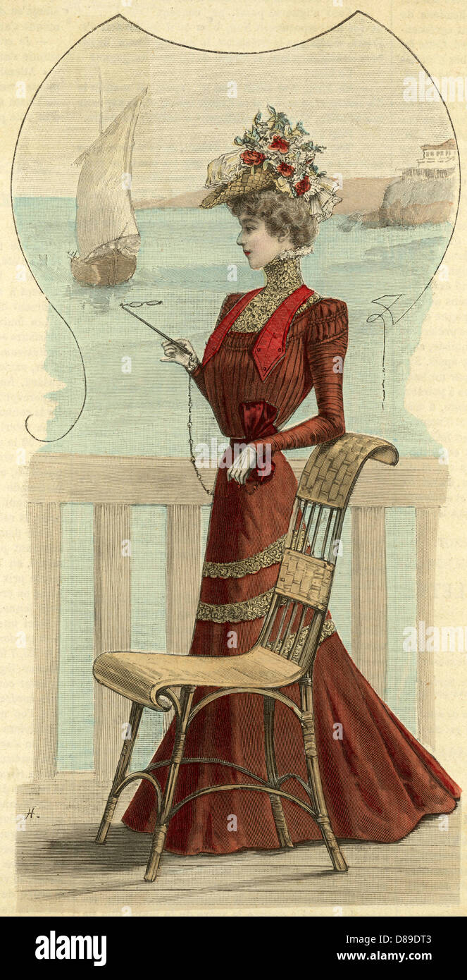 Seaside Dress 1890 Stock Photo - Alamy