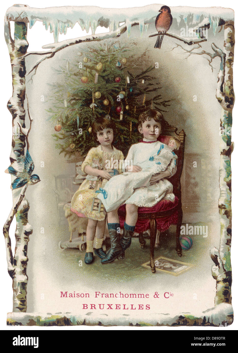 GIRLS WITH DOLLS/TREE Stock Photo - Alamy