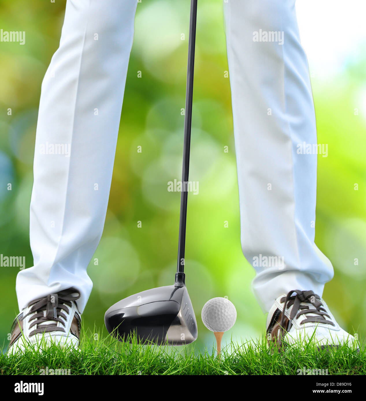 Golfer Tee Off Stock Photo - Alamy