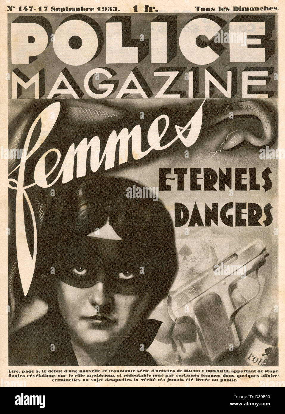 COVER OF POLICE MAG.1933 Stock Photo - Alamy