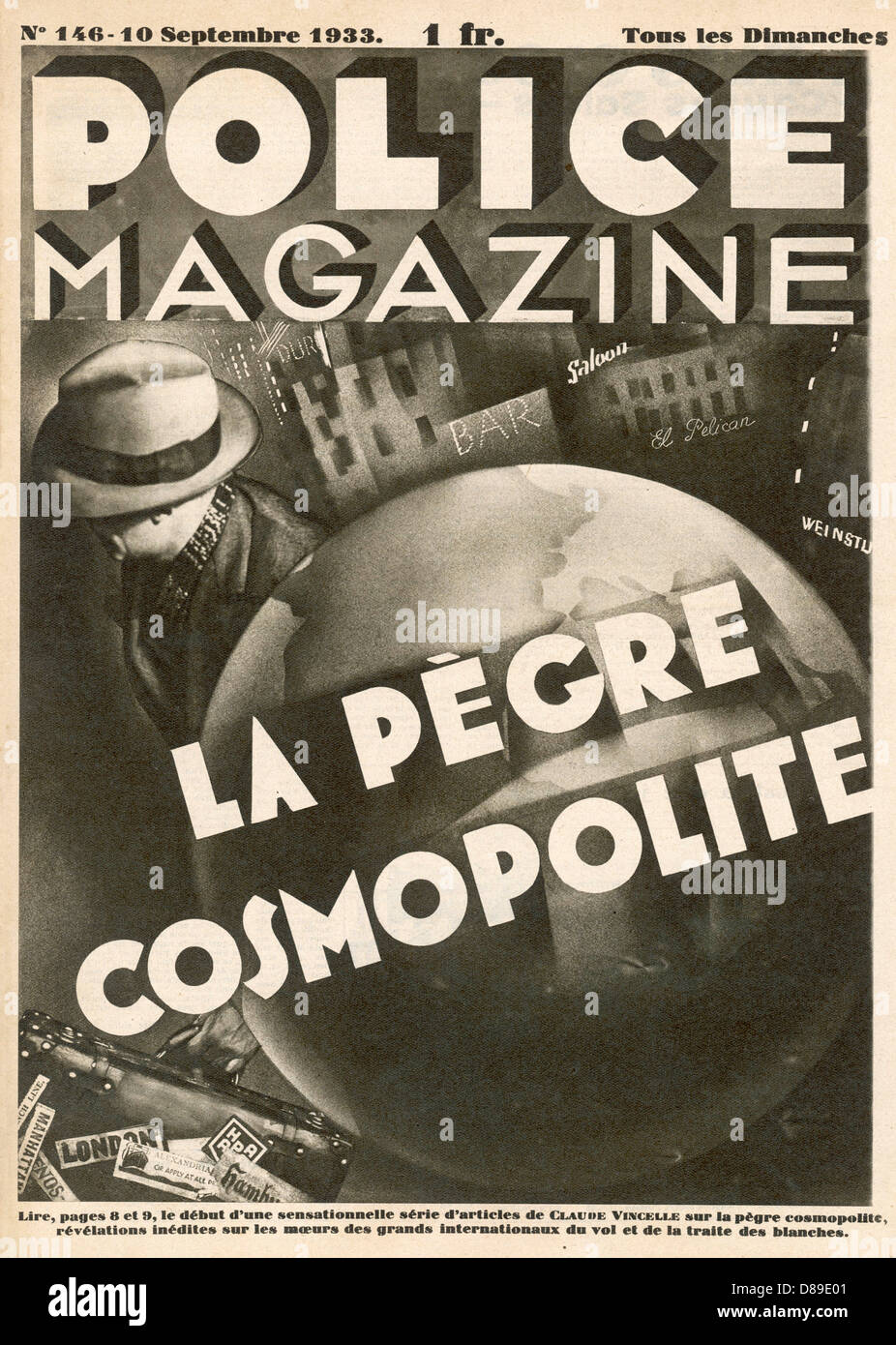 COVER OF POLICE MAG.1933 Stock Photo - Alamy