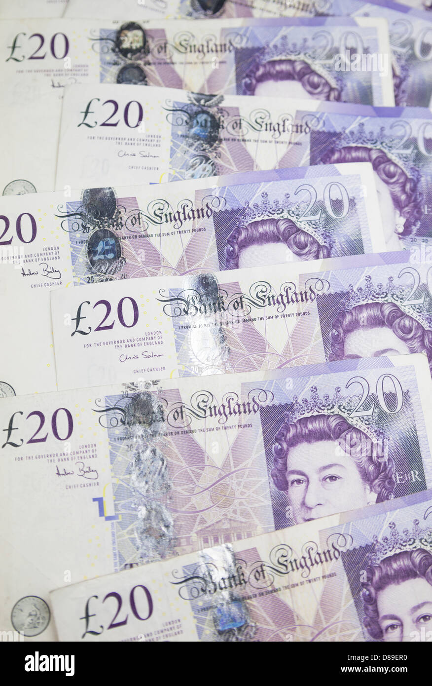 Twenty pound notes from the bank of England Stock Photo - Alamy