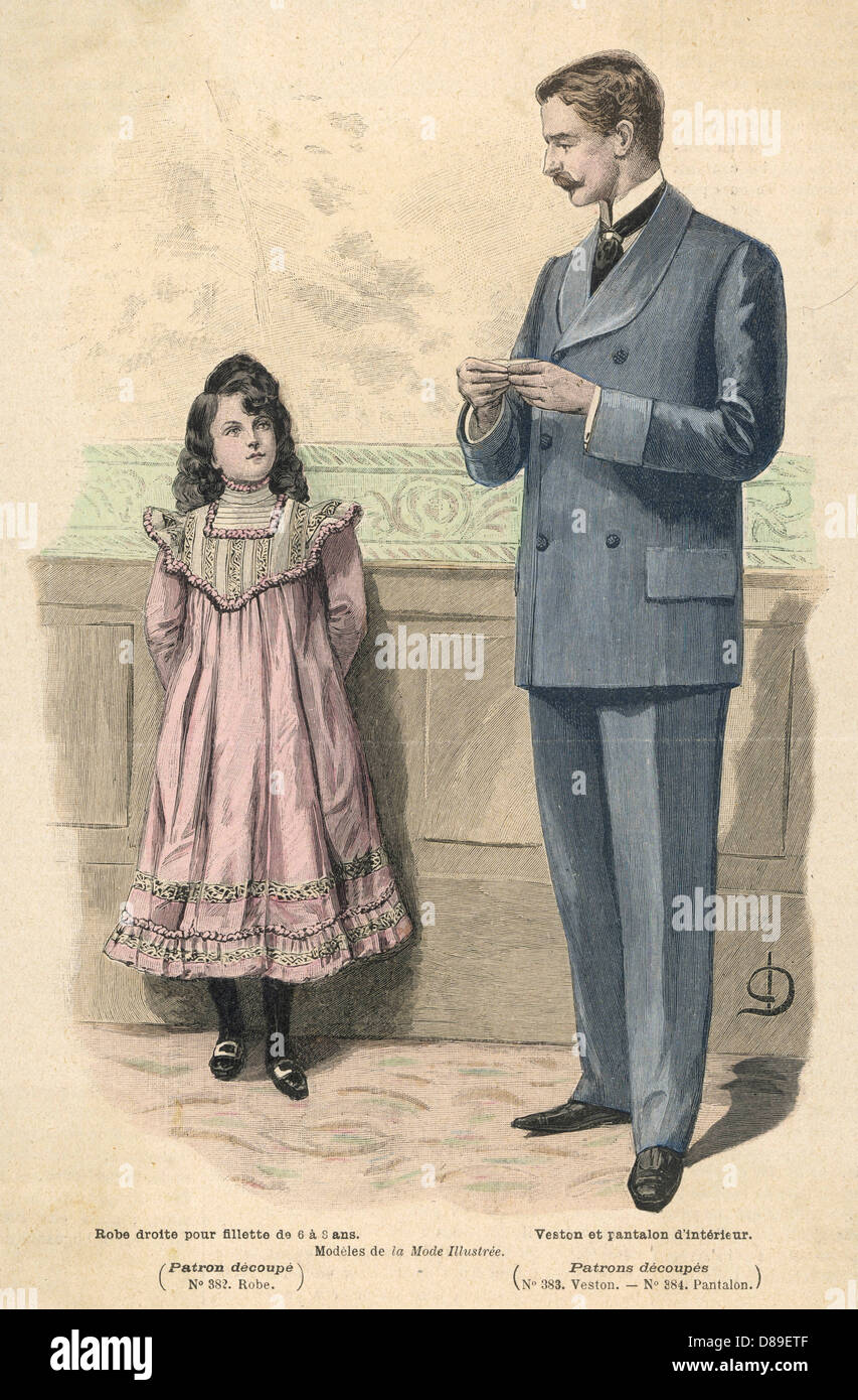 Costume Man - Girl 1899 Stock Photo - Alamy