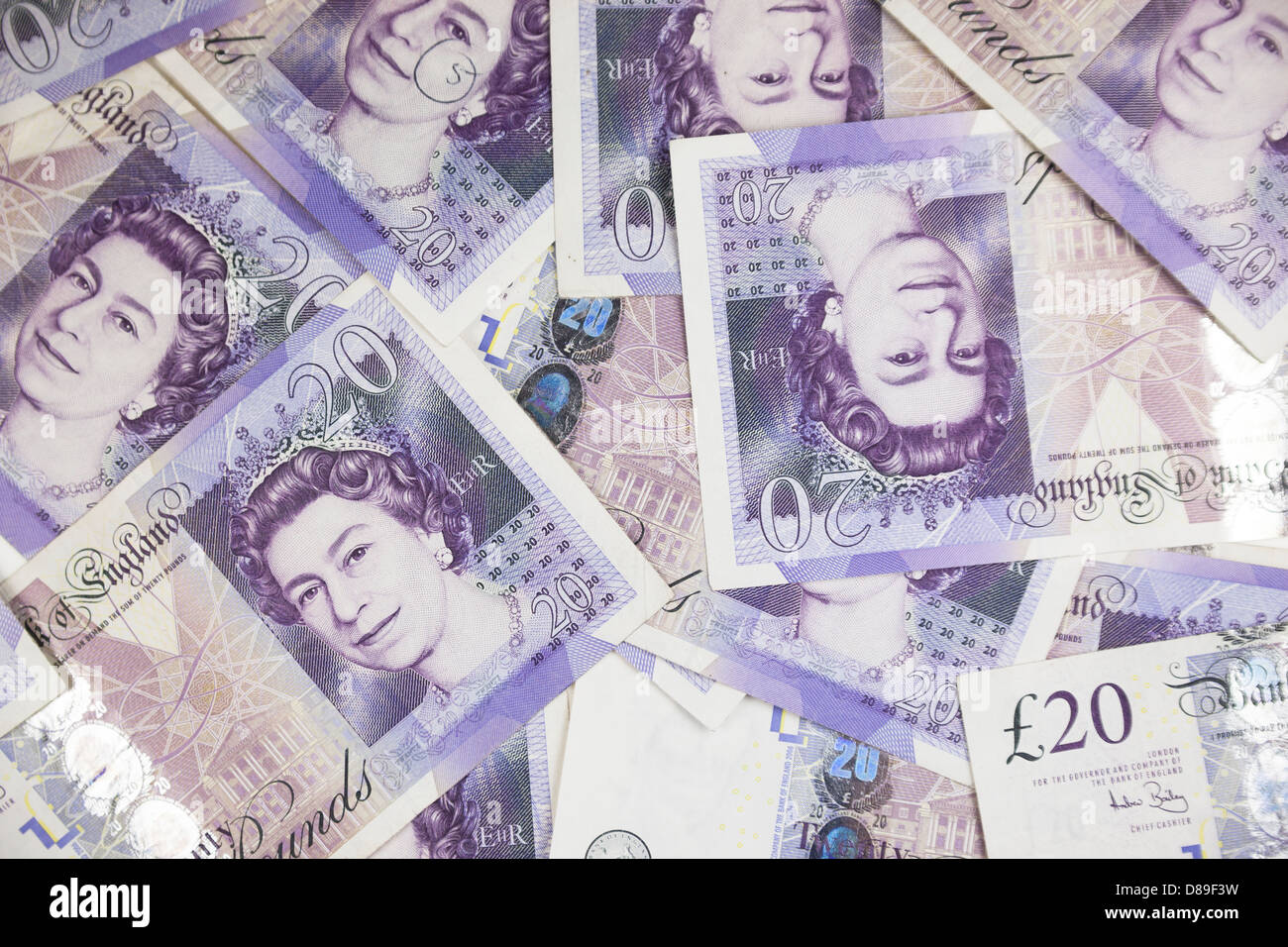 Twenty pound notes from the bank of England Stock Photo - Alamy