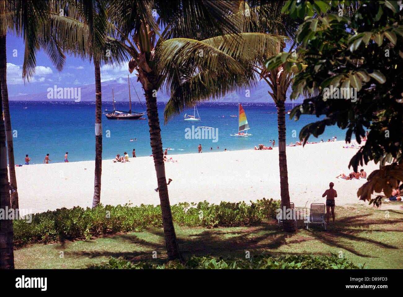 Summer Beach Scene Stock Photo - Alamy