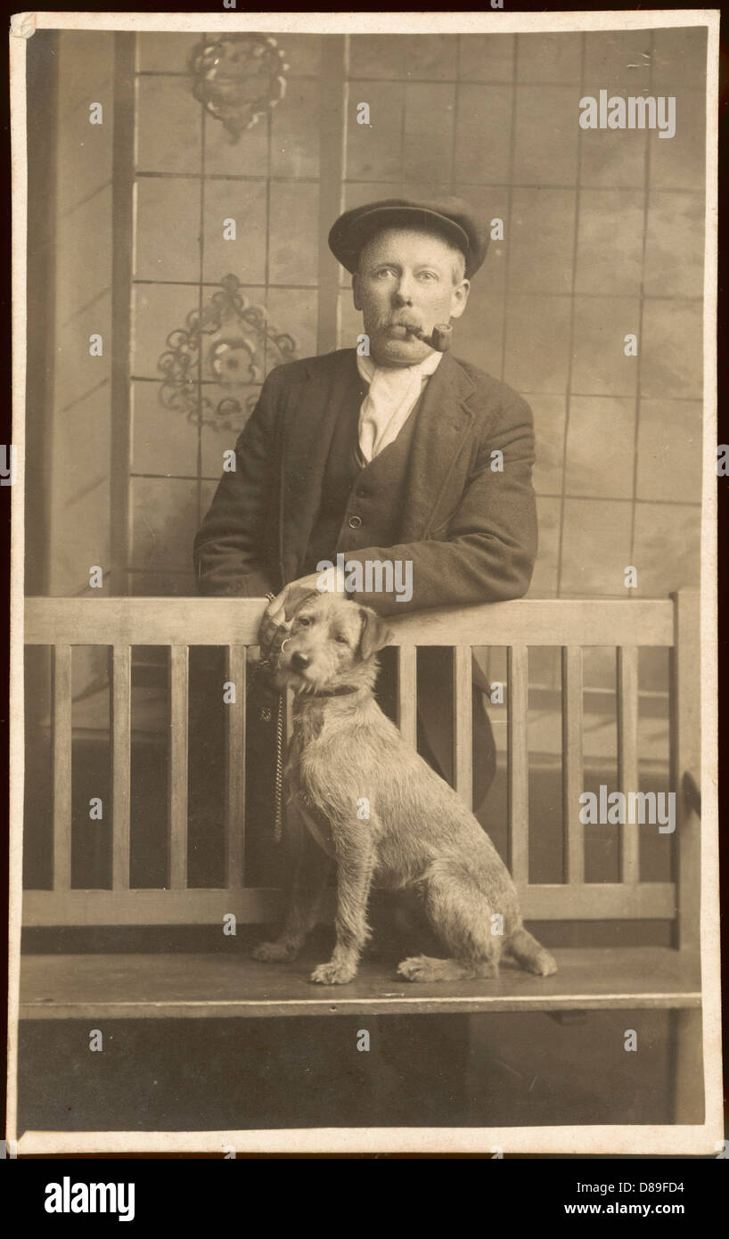 PIPE-SMOKER & DOG Stock Photo - Alamy