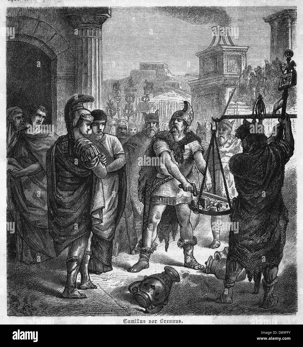 CAMILLUS AND BRENNUS Stock Photo - Alamy