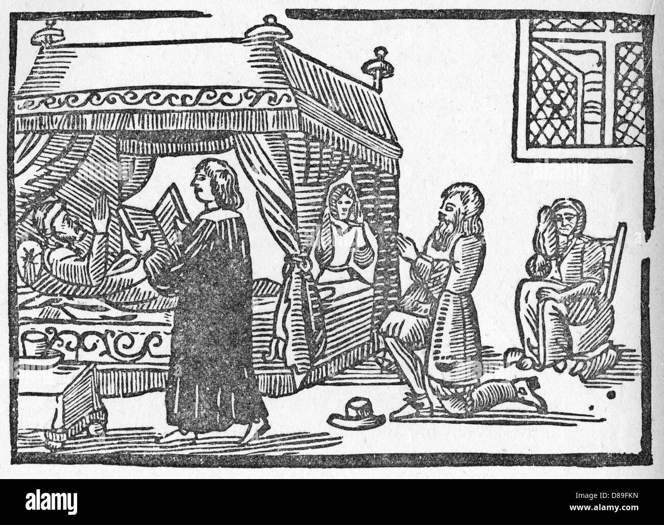 SCENE AT A DEATHBED Stock Photo - Alamy