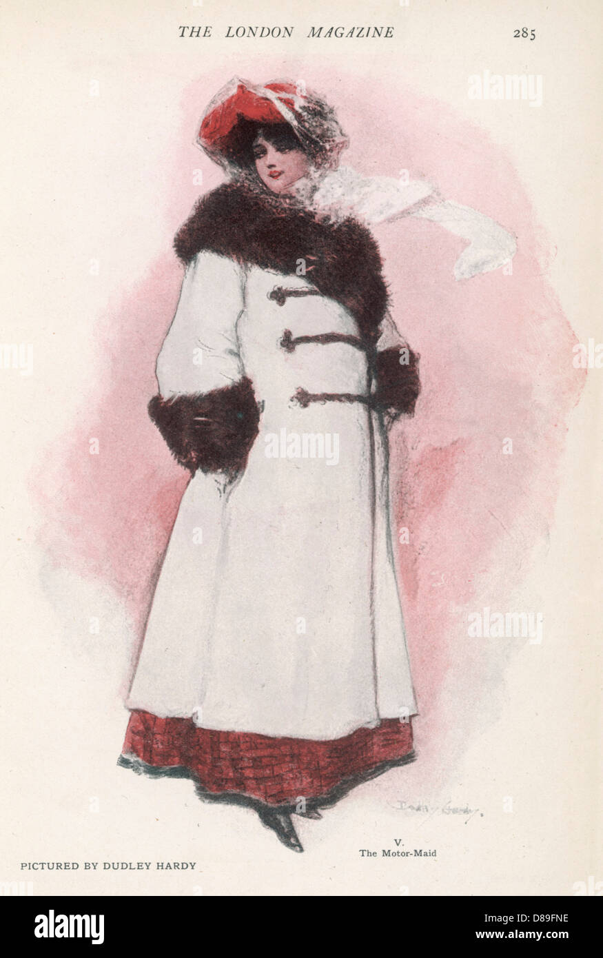 Motoring Woman - 1907 Stock Photo - Alamy