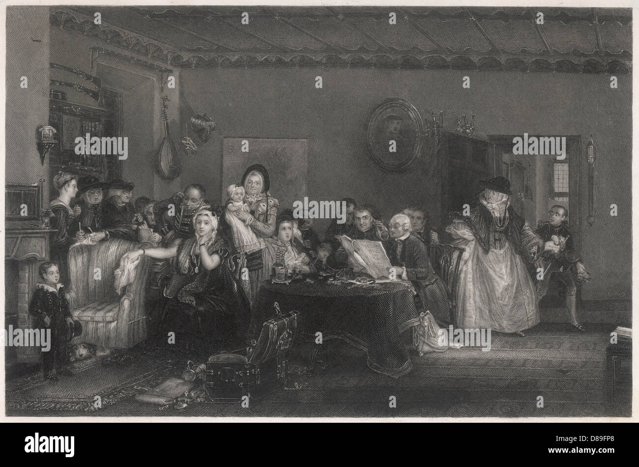 READING THE WILL Stock Photo - Alamy