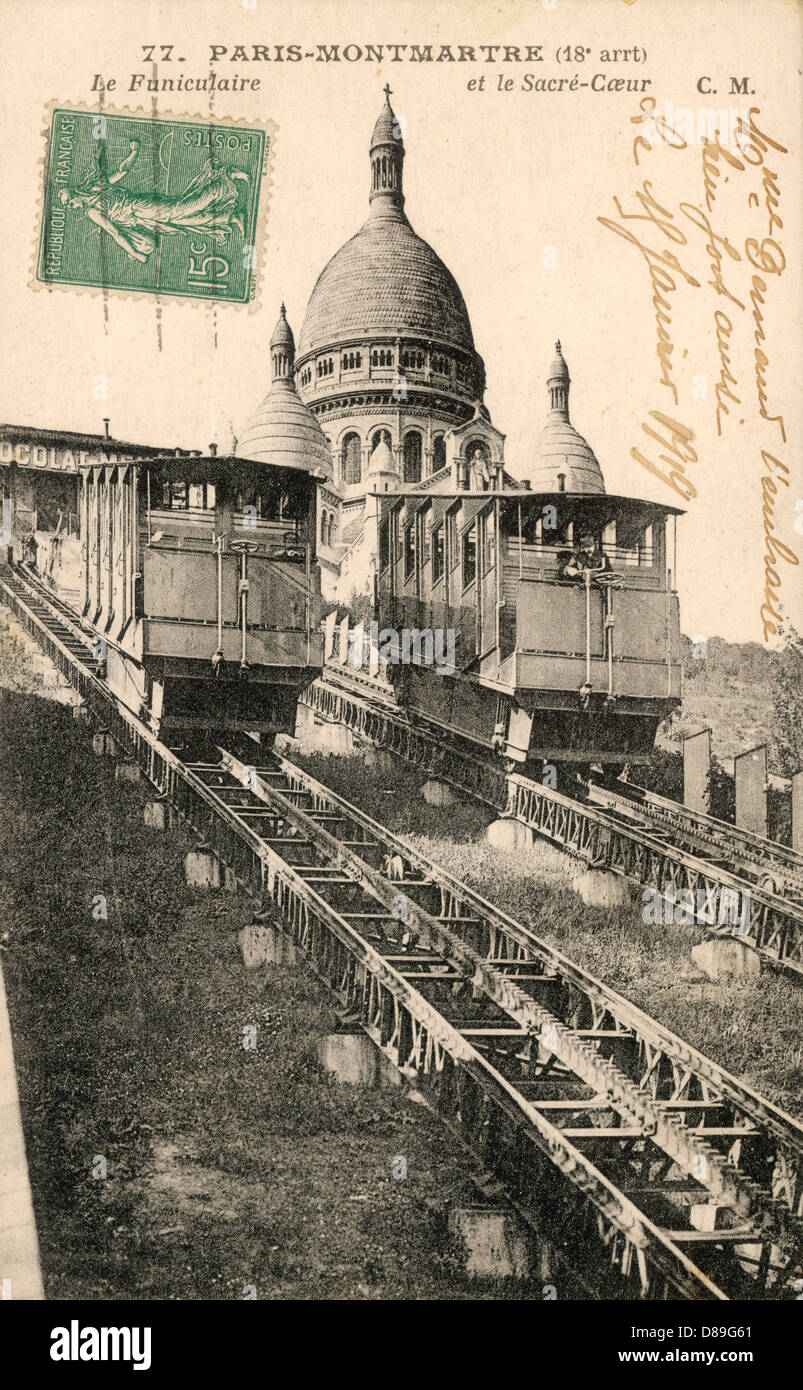 Montmartre funicular up sacre coeur hi-res stock photography and images ...