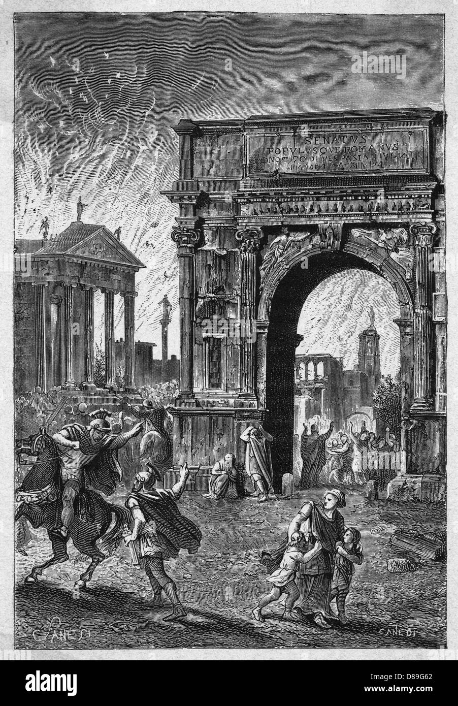 NERO AND ROME FIRE - 2 Stock Photo - Alamy