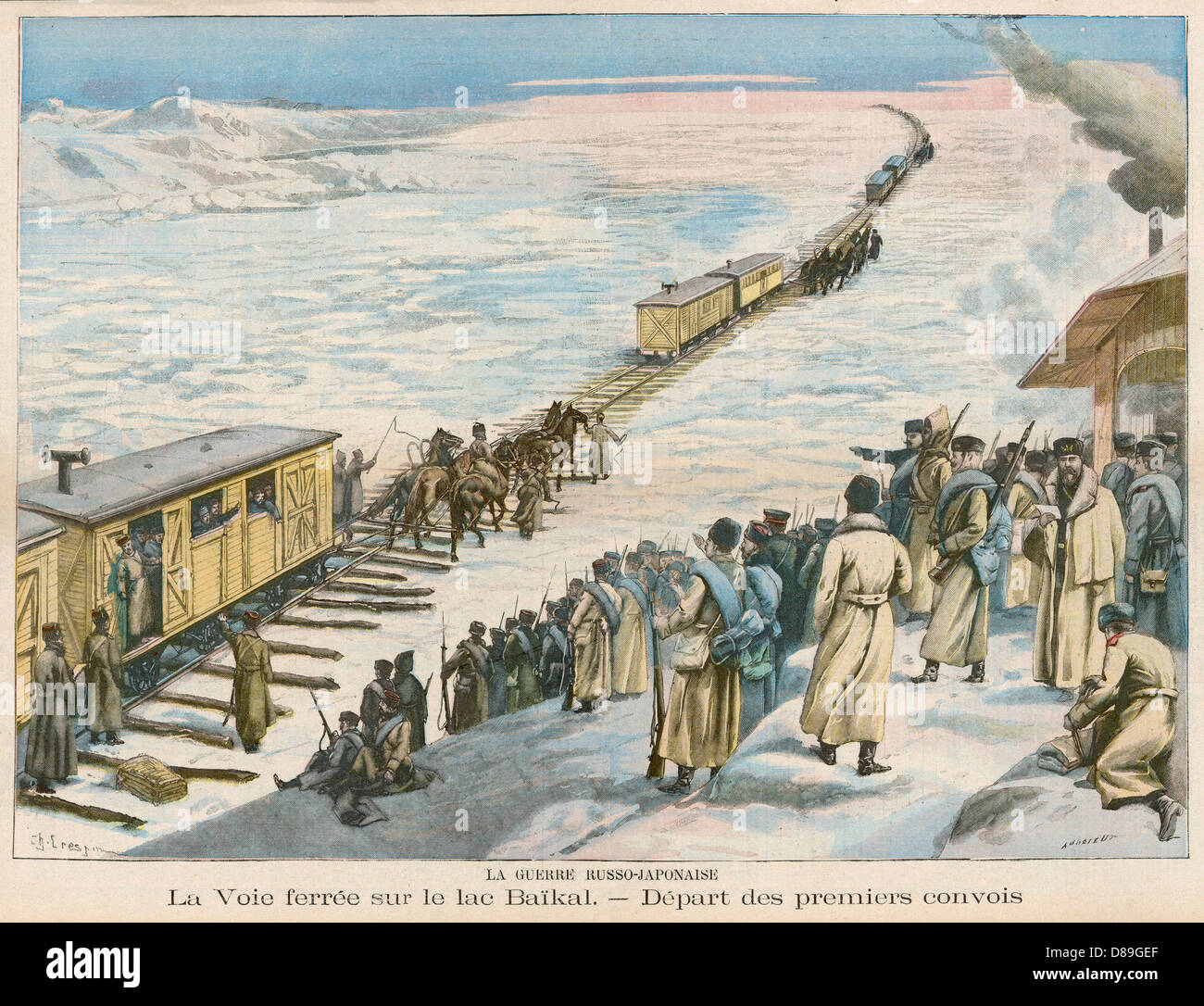 Rail on Ice 1904 Stock Photo - Alamy