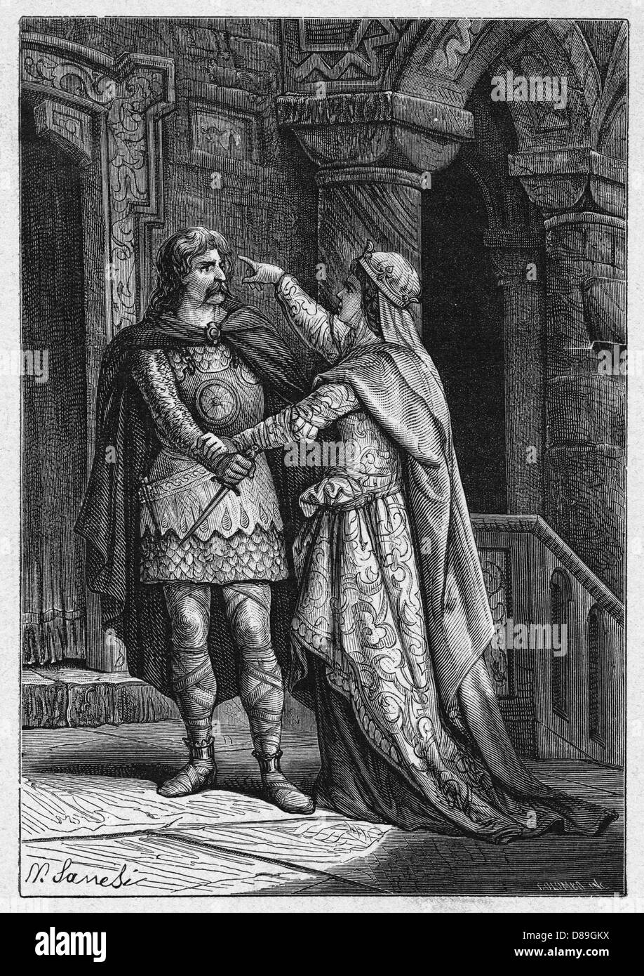 MURDER OF ALBOIN Stock Photo - Alamy