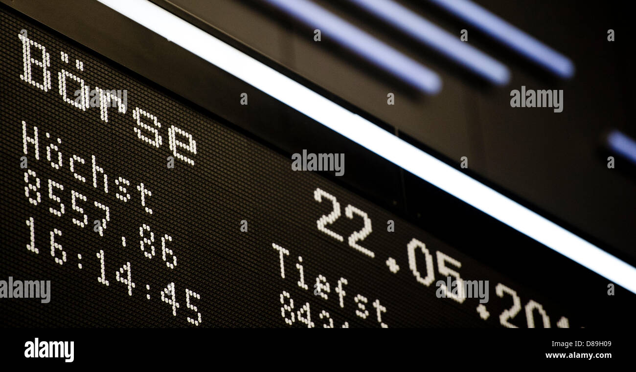 The day's high of the Dax (German share index) with 8557.86 points is ...