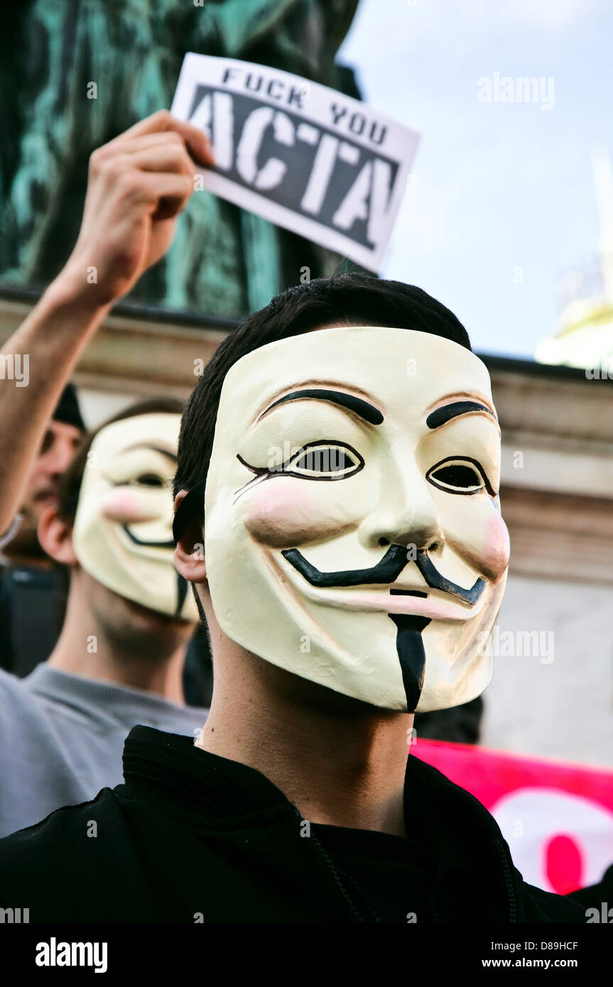 Anonymous in Belgrade Stock Photo - Alamy