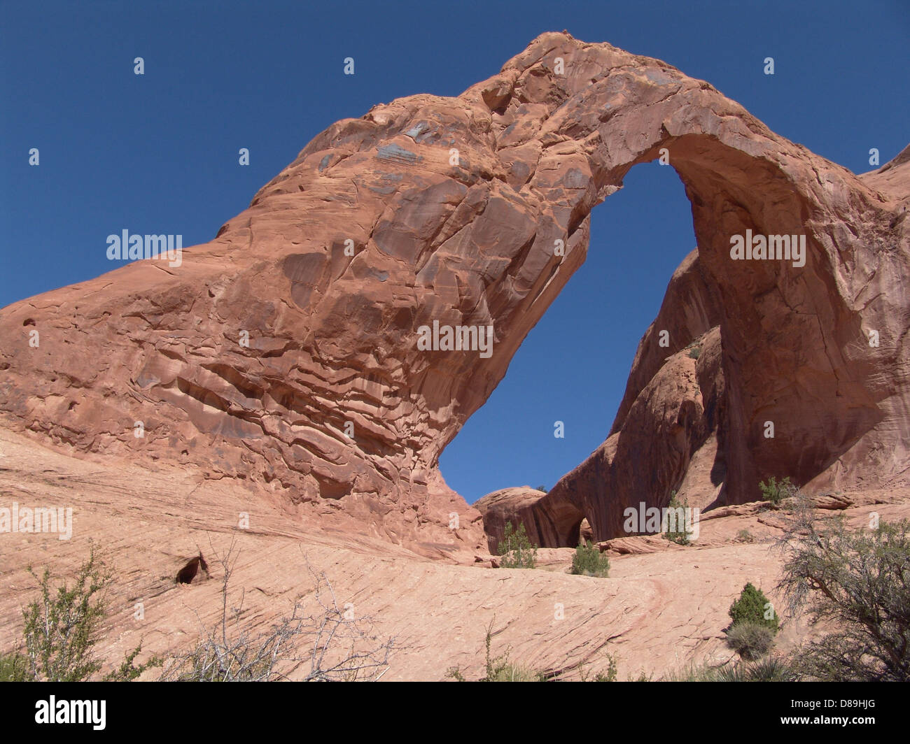 corona arch moab utah stone arch erosion sandstone Stock Photo - Alamy