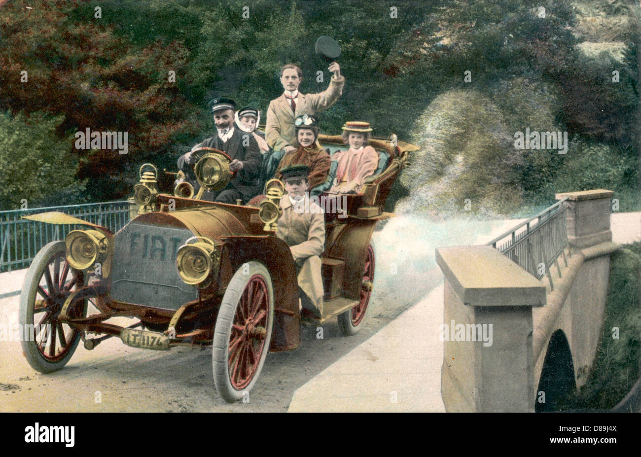 Fiat-Owning Family - 1908 Stock Photo - Alamy