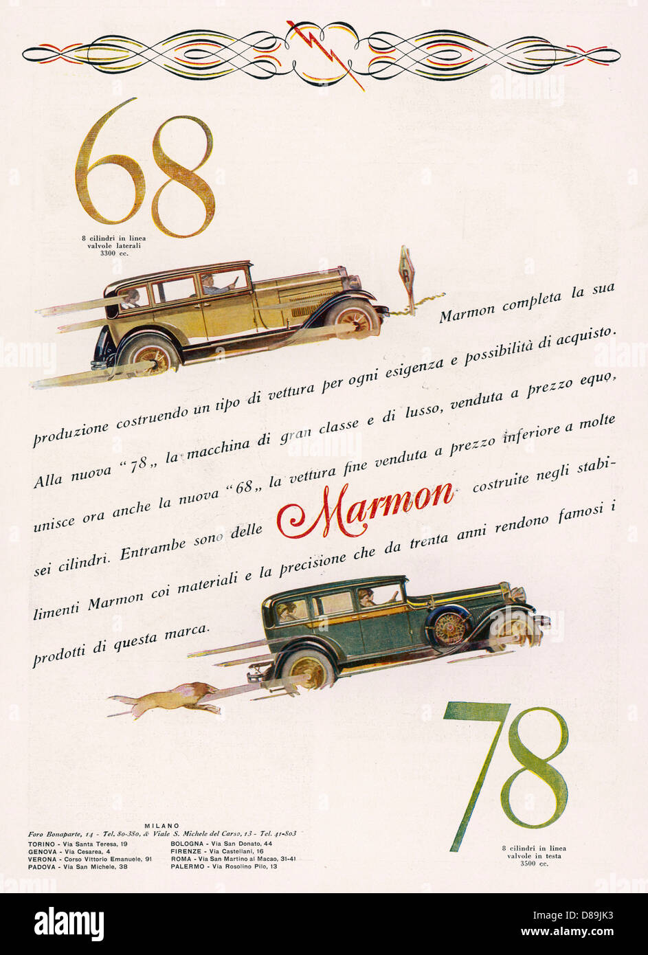 MARMON 68 AND 78 1926 Stock Photo - Alamy
