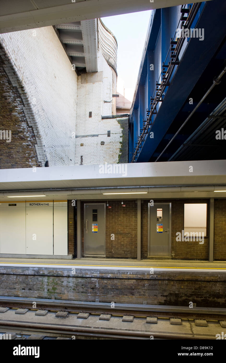 London Overground East London Railway Rotherhithe Station Stock Photo ...